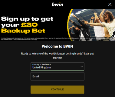 Bwin Sign up Offer 2025: Up to £20 back up bet