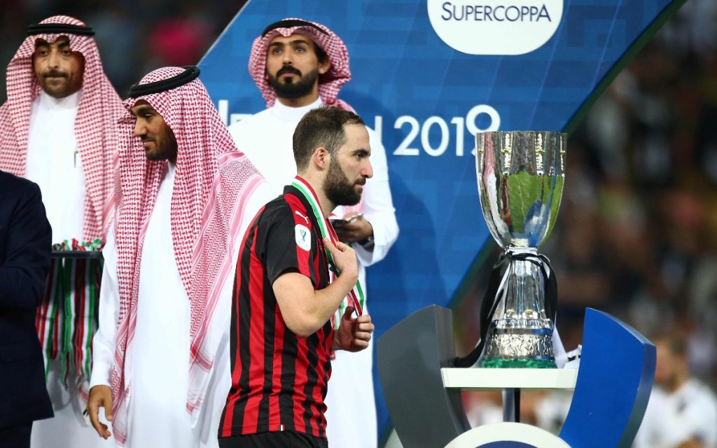 Why is the 2024 Italian Super Cup being played in Saudi Arabia?
