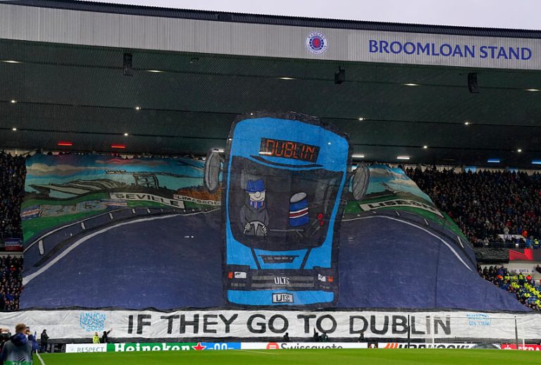 Rangers ultras unveil incredible Tifo against Benfica