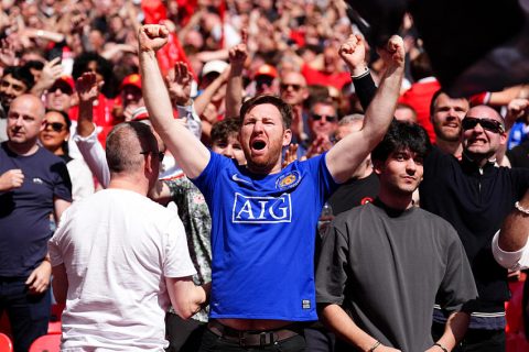 Man United fan 'Angry Ginge' clashes with supporter at FA Cup Final
